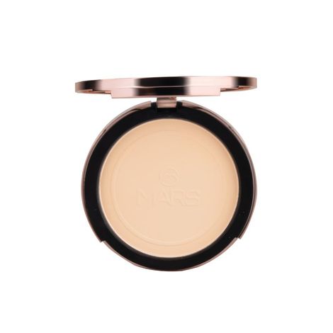 MARS Matte On Compact Powder with Puff Applicator - Absorbs Oil ...