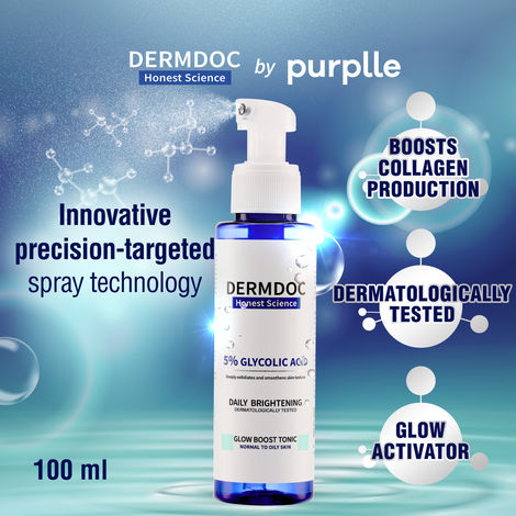 Dermdoc 5% Glycolic Acid Face Toner For Normal to Oily Prone Skin (100 ml)