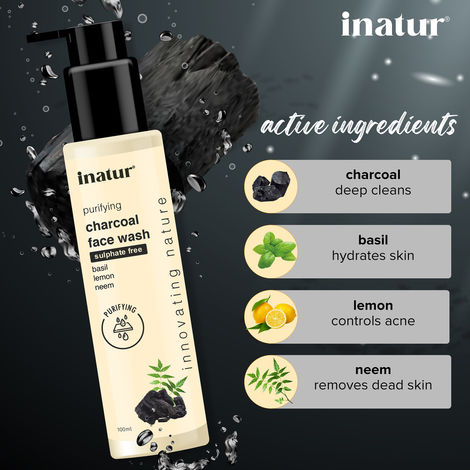 Inatur Charcoal Face Wash (100 ml)