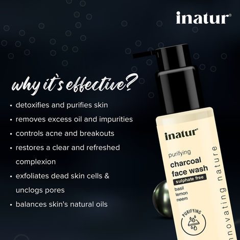Inatur Charcoal Face Wash (100 ml)