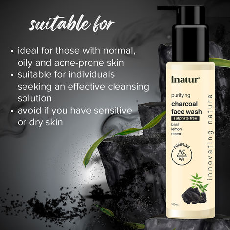 Inatur Charcoal Face Wash (100 ml)