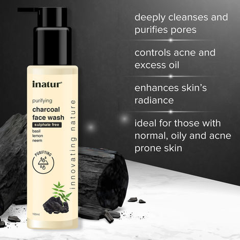 Inatur Charcoal Face Wash (100 ml)