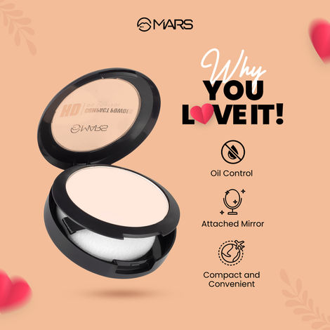 MARS HD Oil Control Compact Powder with Mattifying Lightweight Formula ...
