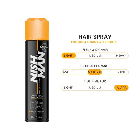 NishMan Pro Styling Hair Spray Ultra Strong Hold (150ml)