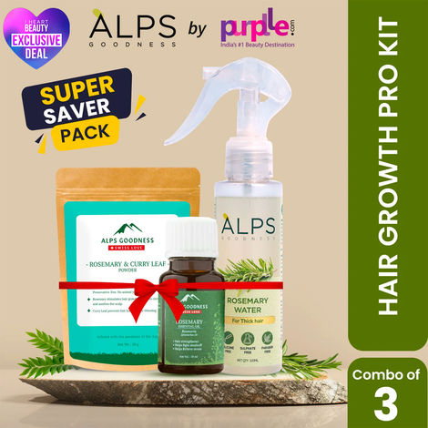 Alps Goodness Rosemary Hair Growth Pro Kit with Rosemary & Curry Leaf ...