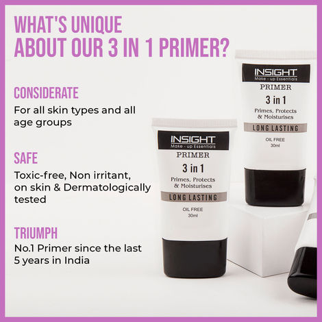 Insight Cosmetics Makeup Fixer Spray 75ml + 3 In 1 Long Lasting Primer ...