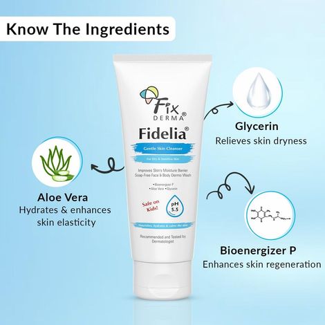 Fixderma Fidelia Gentle Skin Cleanser | Face Wash for Women | Body Wash ...