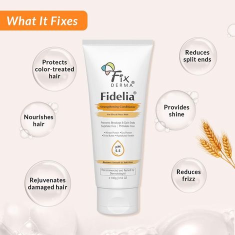 Fixderma Fidelia Strengthening Conditioner with Shea Butter & Wheat ...