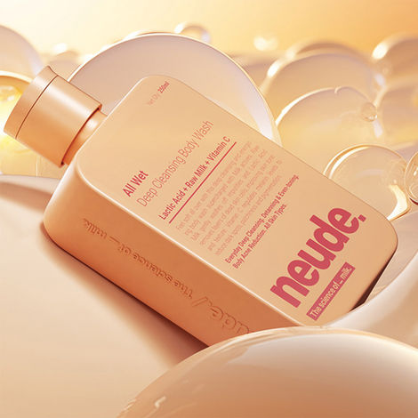 Neude Daily Detanning Body Wash with Vitamin C, Lactic Acid & Milk for ...