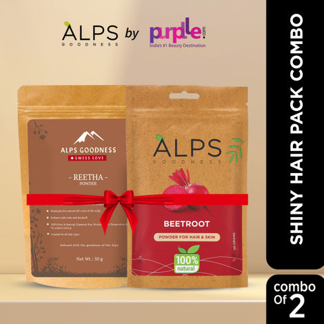 Alps Goodness Shiny Hair Pack Combo | Beetroot Powder 50g | Reetha 150g