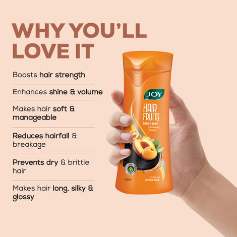 Joy Hair Fruits Long & Silky Conditioning Shampoo Enriched with Apricot ...