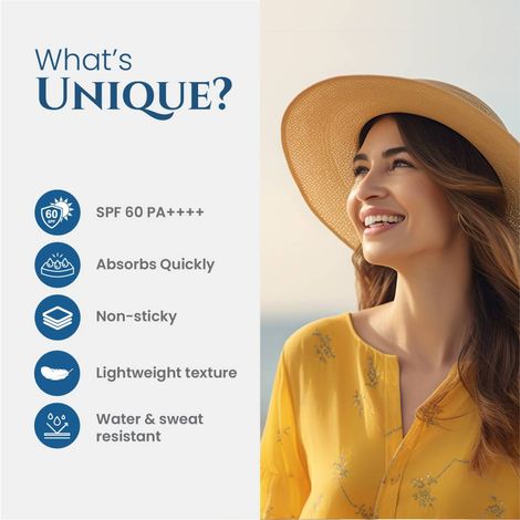 Uniqaya Hydra Sunscreen SPF 60 PA++++ | Hyaluronic Acid & Niacinamide ...