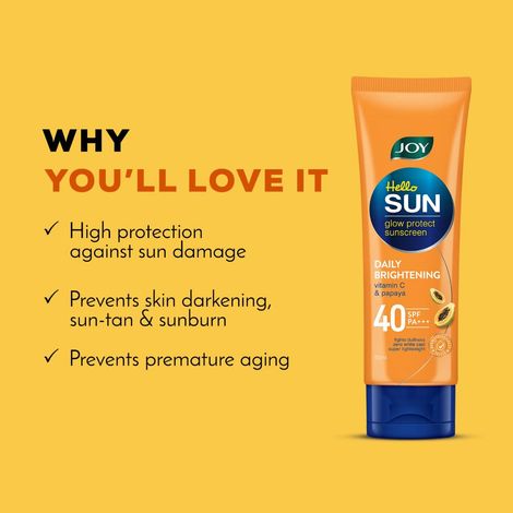 Joy Hello Sun SunBlock & Anti Tan Lotion Sunscreen SPF 40 (3 x 60ml)