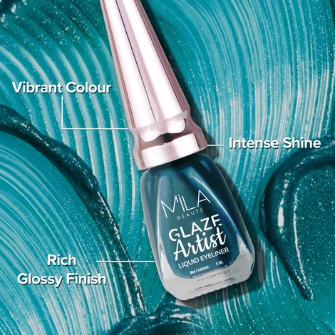 MILA BEAUTE Glaze Artist Liquid Eyeliner Waterproof & Smudgeproof Quick ...