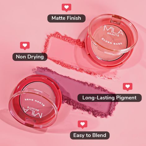 MILA BEAUTE Blush Babe Powder Blush 04 Cosmo Pink, 5 gm