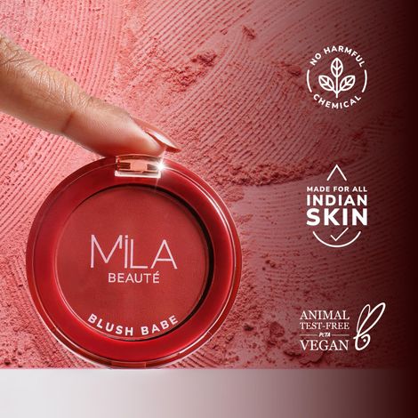 MILA BEAUTE Blush Babe Powder Blush 04 Cosmo Pink, 5 gm
