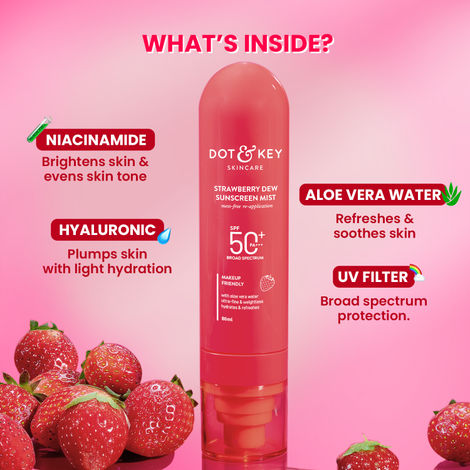 Dot & Key Strawberry Dew Sunscreen Mist SPF 50+, PA+++