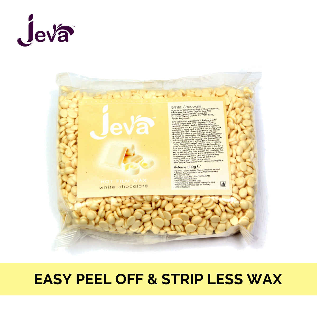 Jeva Brazilian Film Wax White Chocolate (500 g)
