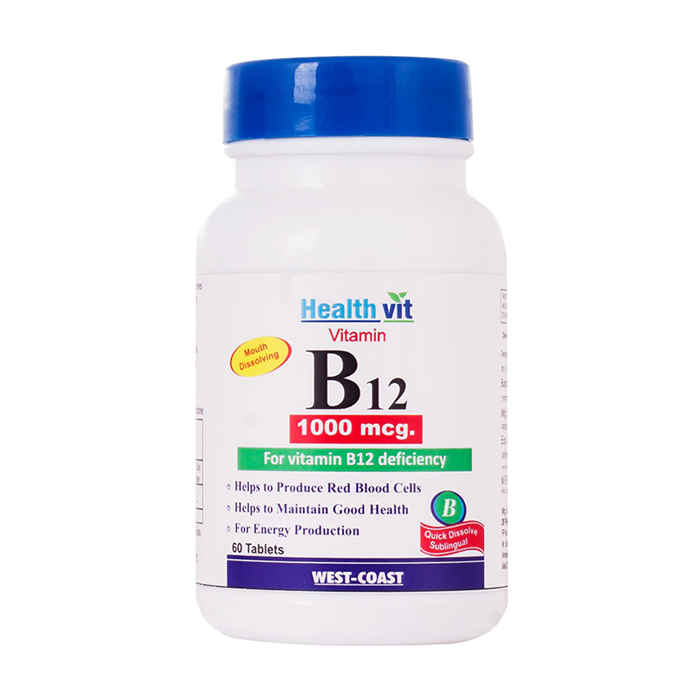 Healthvit Vitamin B12 Methylcobalmin 1000Mcg 60 Tablets