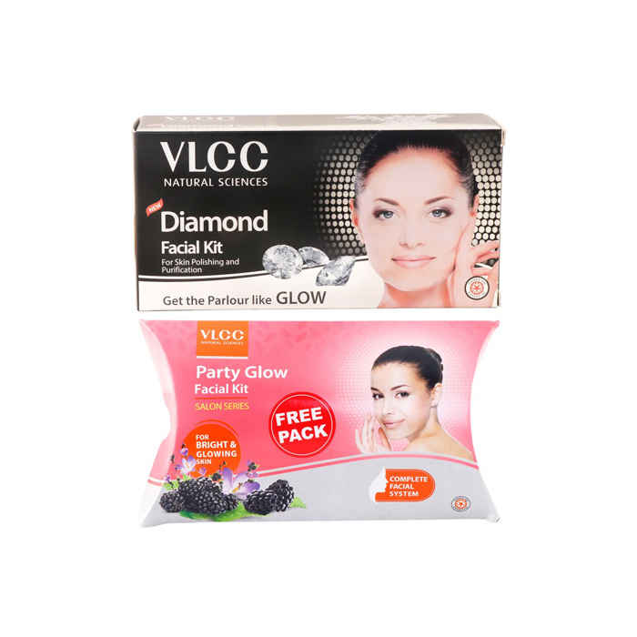 VLCC Diamond Facial Kit +Party Glow Facial Kit (Free)
