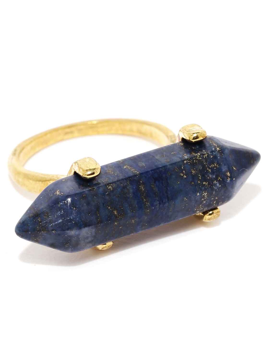 Tipsyfly Party Wear Tetragonal Blue Ring For Women