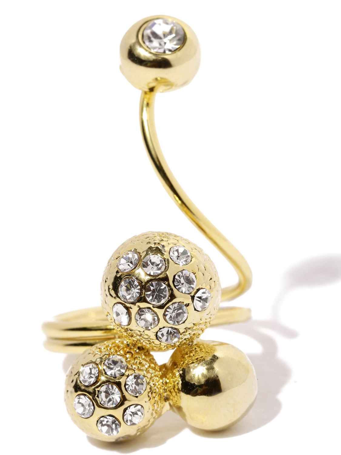 Tipsyfly Party Wear Crystal Ball Ring For Women