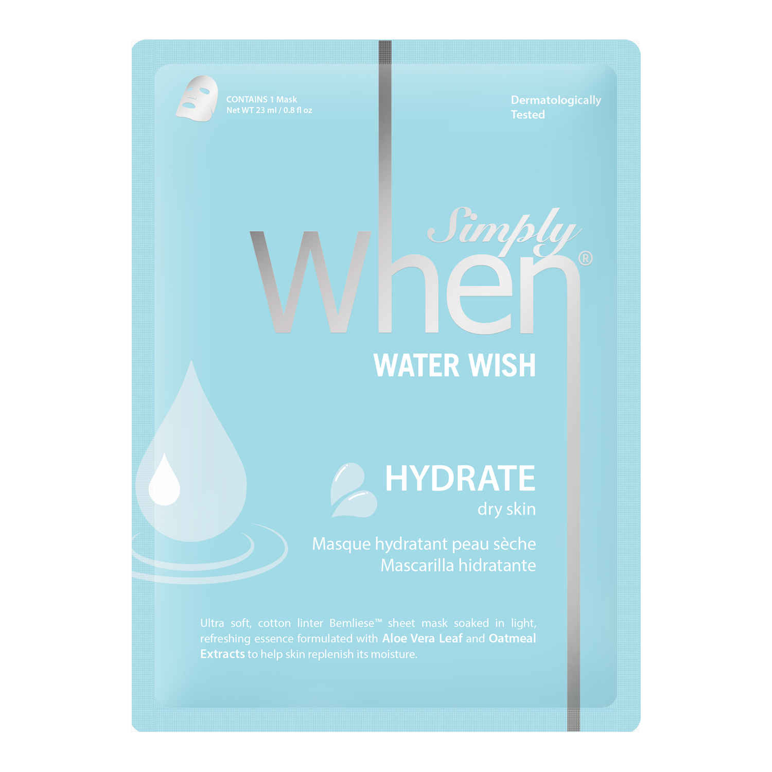 Simply When Water Wish Face mask