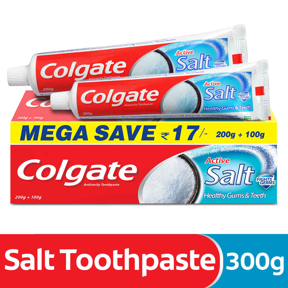 Colgate Toothpaste Active Salt (300 g) (Natural - Saver Pack)