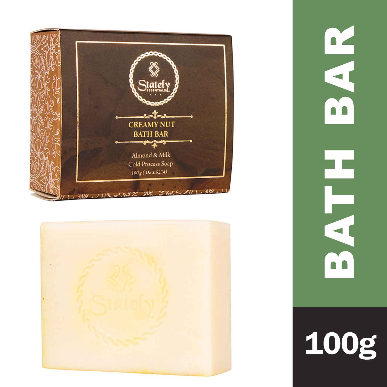 Buy Stately Essentials Creamy Nut Bath Bar (100 g) Online | Purplle