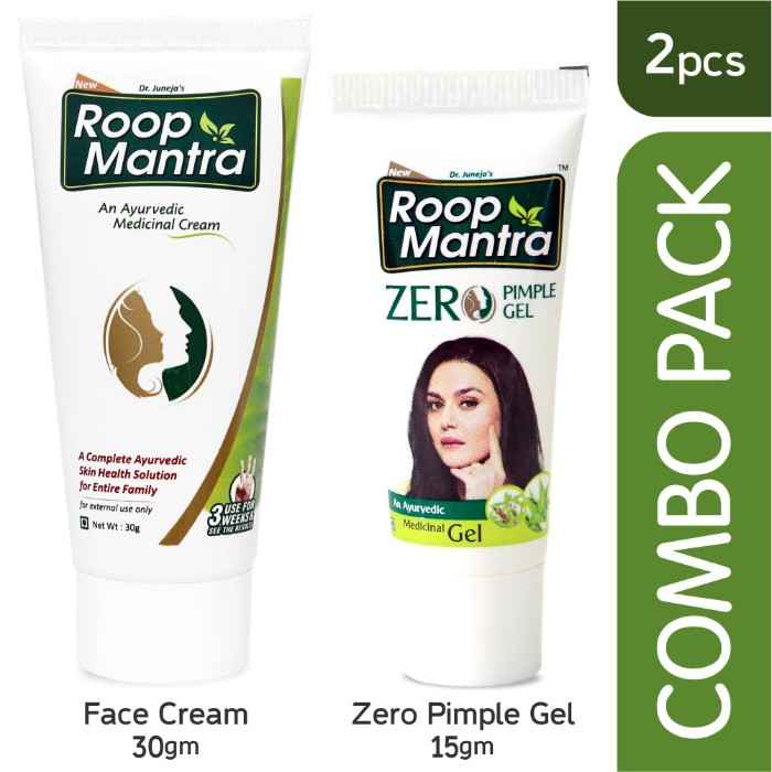 Roop Mantra Anti Acne Combo Pack (Face Cream 30gm + Zero Pimple Gel ...