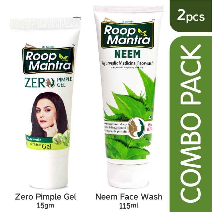 Roop Mantra Anti Acne-Pimple Combo Pack (Zero Pimple Gel 15gm + Neem ...