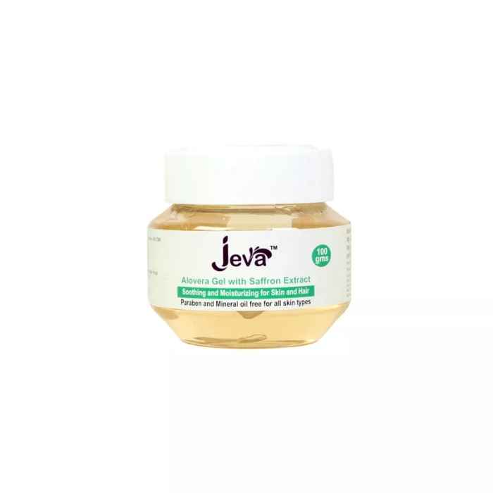 Jeva Pure Aloe Vera Gel with Saffron - For all Skin Types