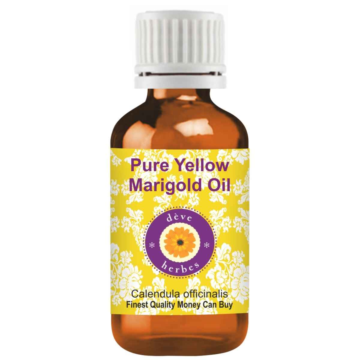 Deve Herbes Pure Yellow Marigold Oil (Calendula officinalis) 100% ...