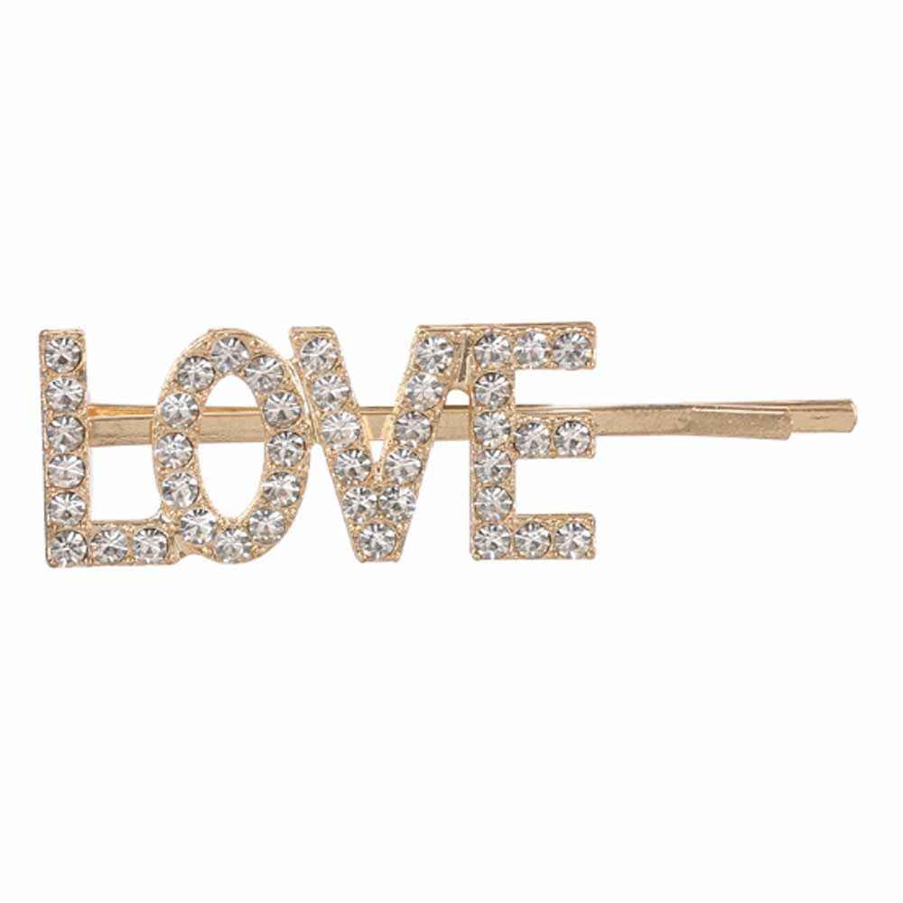 Ferosh Diamond Golden Love Hair Pin