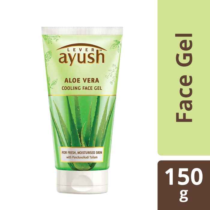 Buy Lever Ayush Natural Ayurvedic Aloe Vera Cooling Face Gel, 1(50 g ...