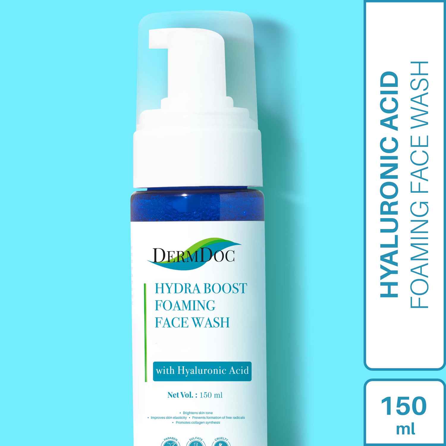 Buy DermDoc Hydra Boost Foaming Face Wash with Hyaluronic Acid (150ml ...