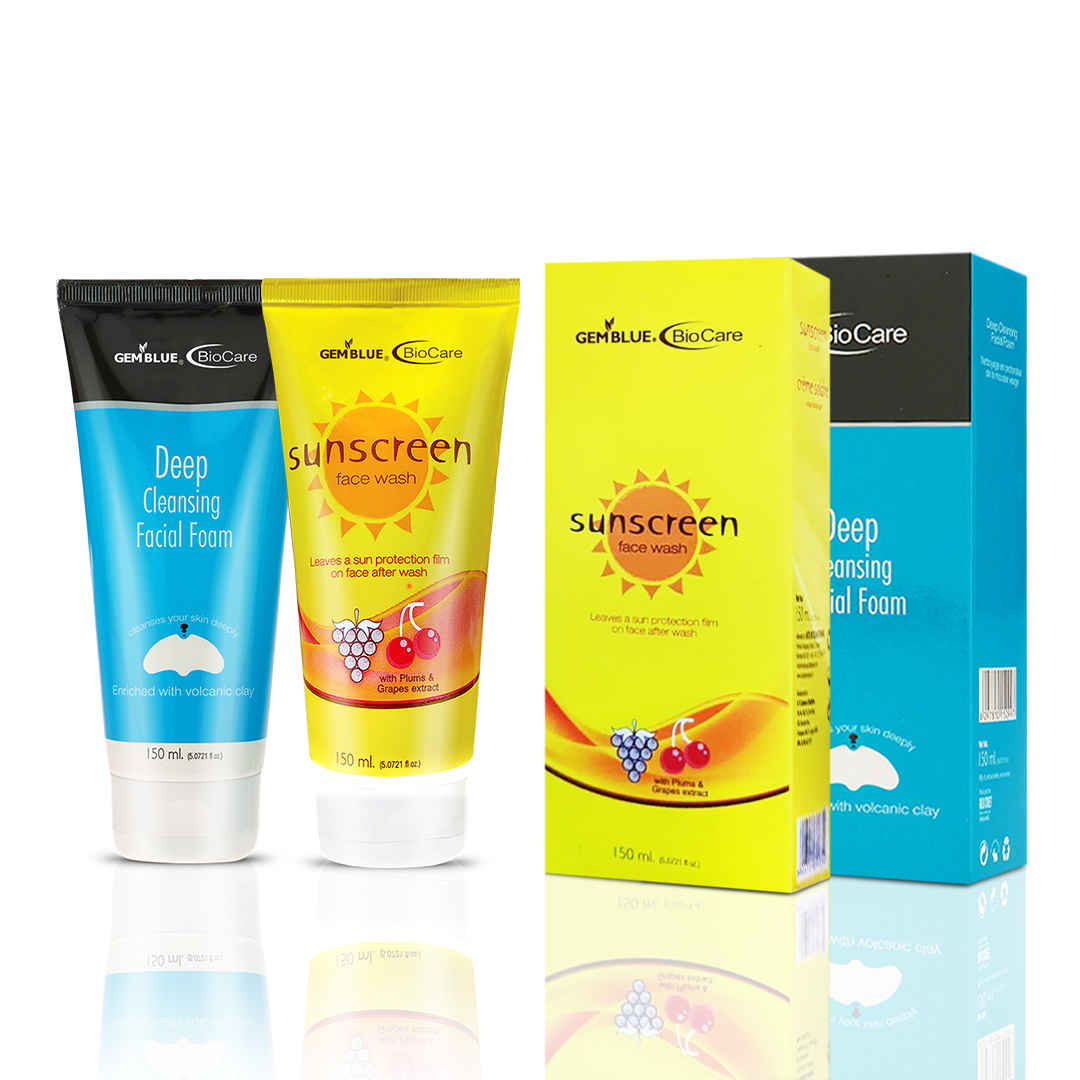 Buy Gemblue Biocare Deep Cleansing Facial Wash, (150 ml)+Gemblue ...