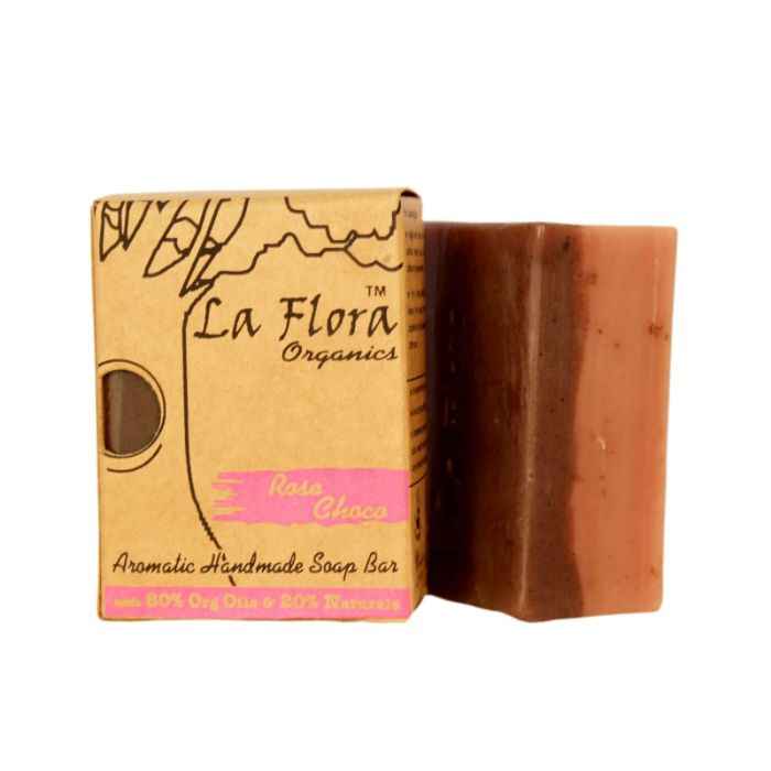 Buy La Flora Organics Rose & Choco-aromatic detanning soap bar Online ...