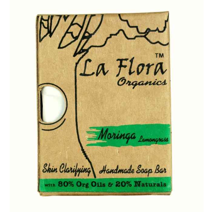 Buy La Flora Organics Moringa Lemongrass Skin clarifying Handmade Soap ...