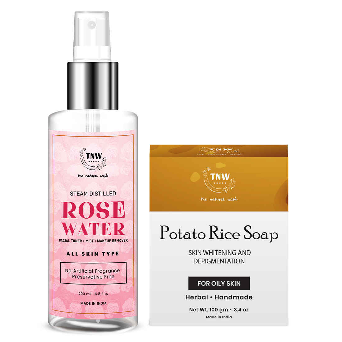 Buy TNW - The Natural Wash Steam Distilled Rose Water & Potato Rice ...