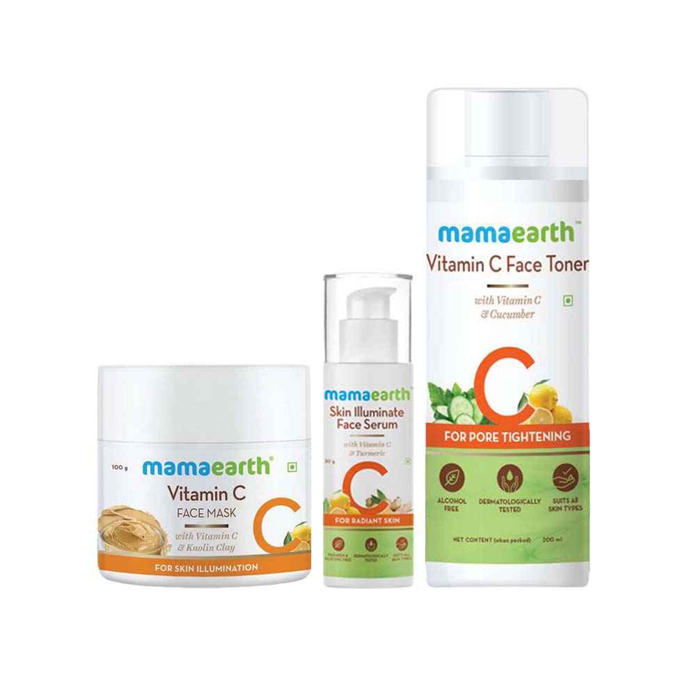 Buy Mamaearth - Vitamin C infused Cleansing, Tonning & Masking Regime ...
