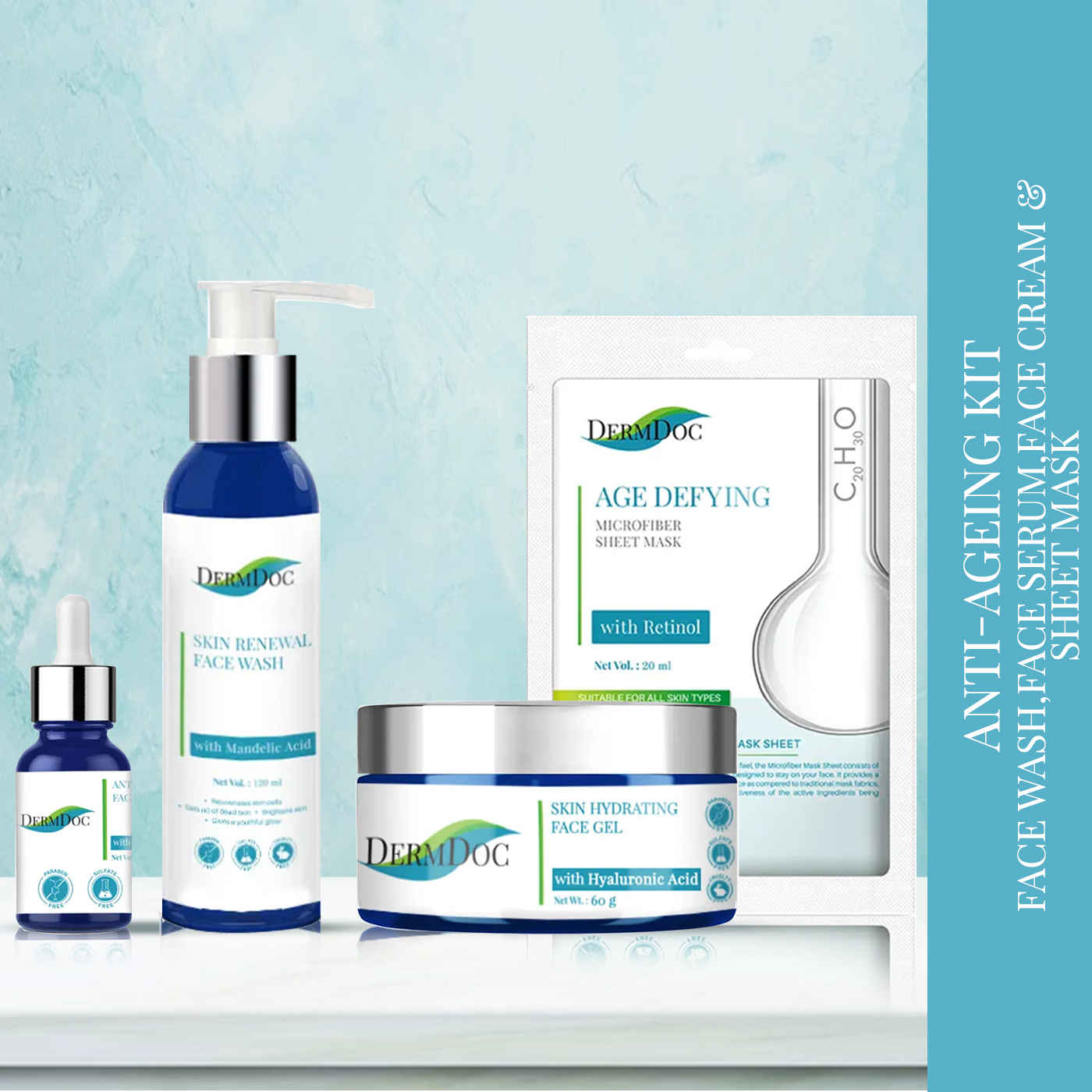 Buy DermDoc Anti Ageing (Combo Kit) Online | Purplle