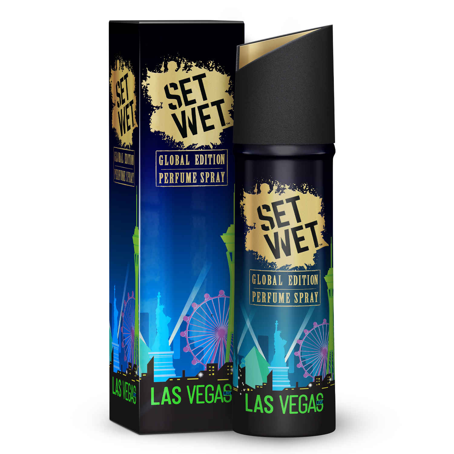 Set Wet Global Edition Las Vegas Live, No Gas Perfume Body Spray ...