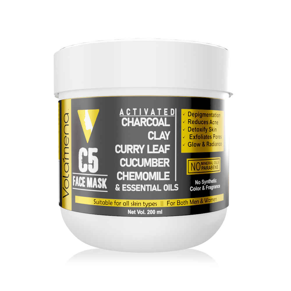 Volamena Activated Charcoal C5 Face Mask (200 ml)