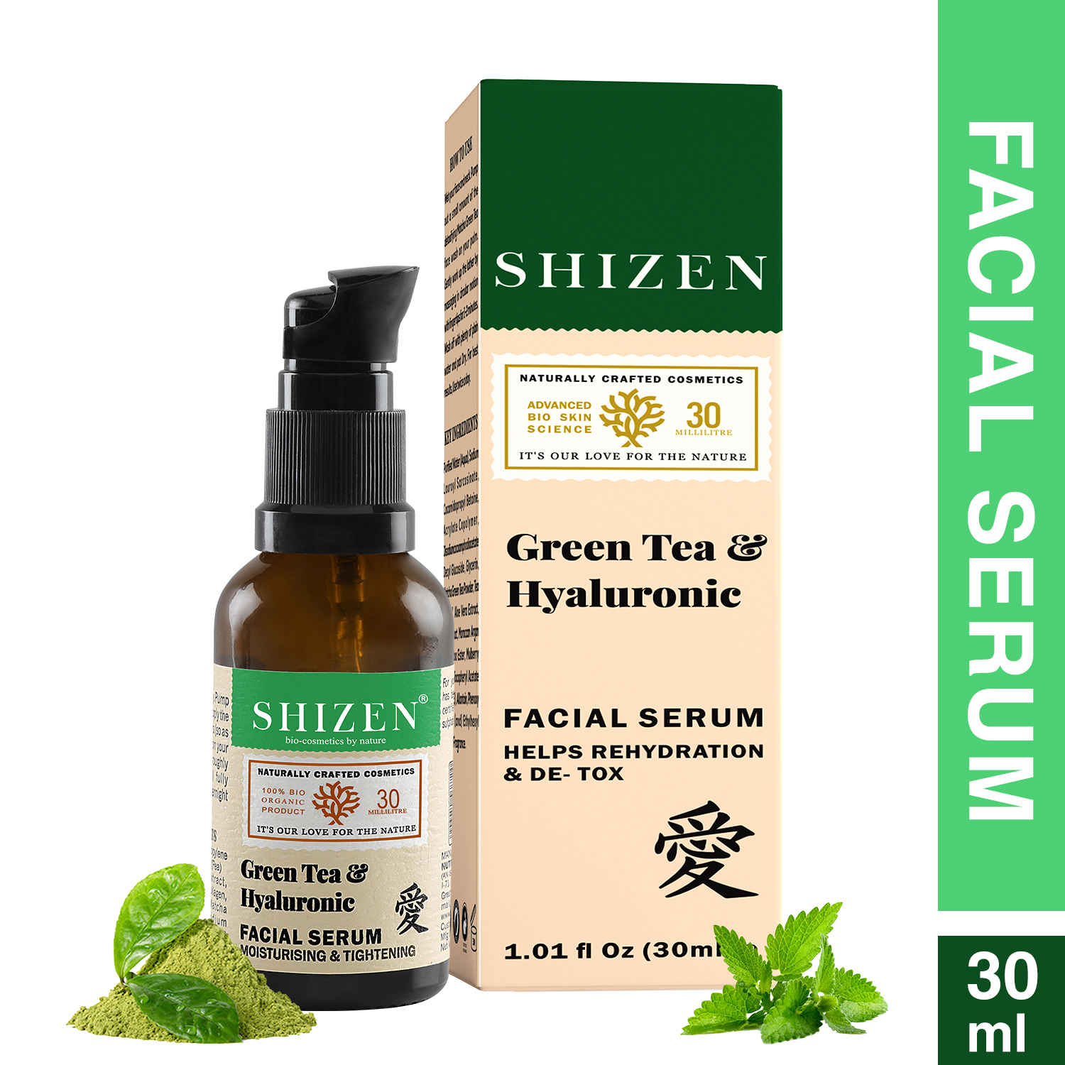 Buy SHIZEN Green Tea & Hyaluronic Facial Serum /Moisturizing ...