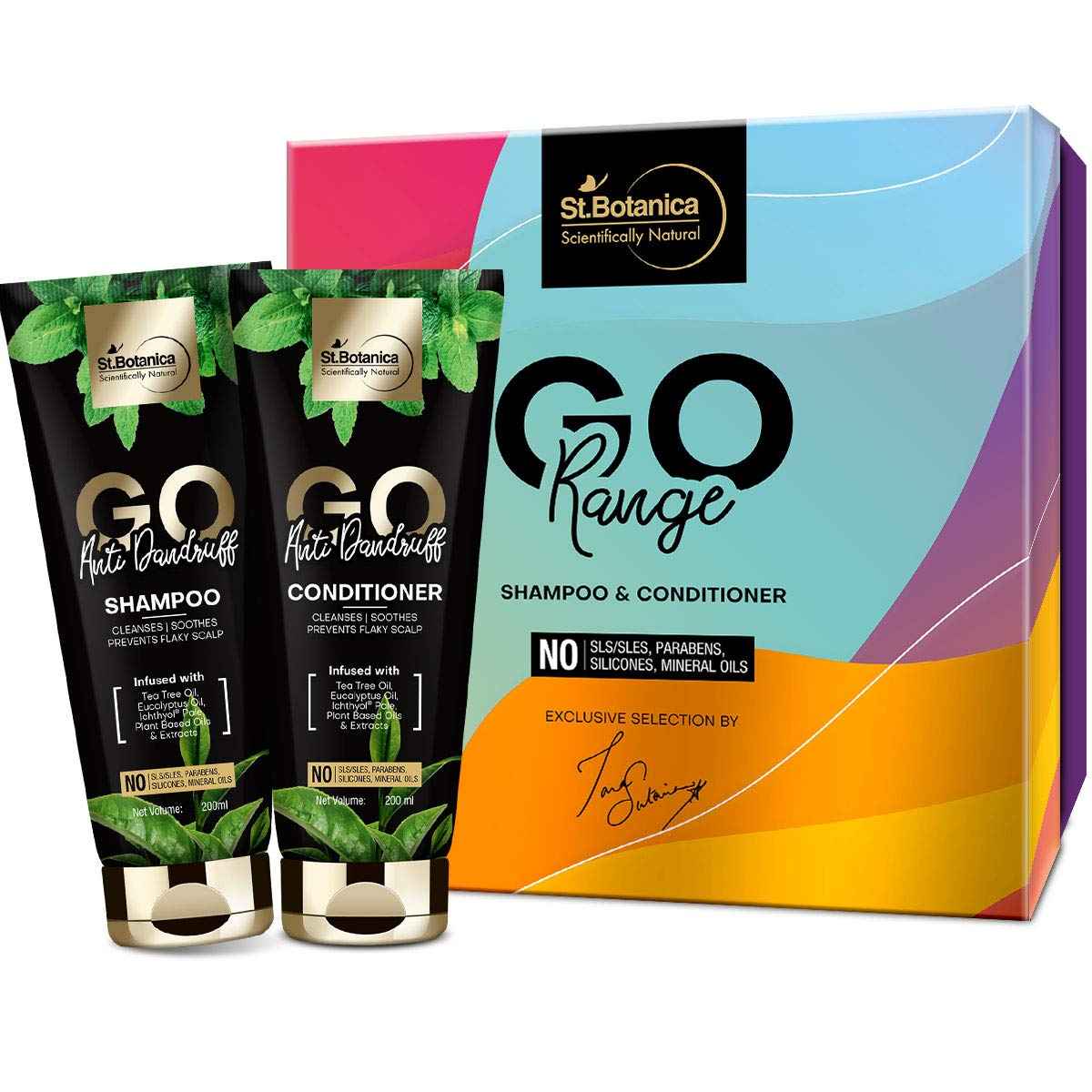 StBotanica Go Anti Dandruff Shampoo + Conditioner, 200ml Each, No SLS ...
