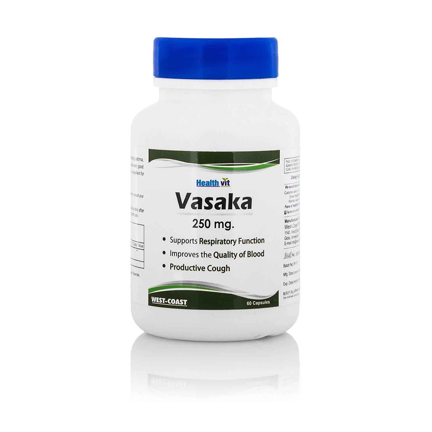HealthVit Vasaka Powder 250MG | 60 Capsules