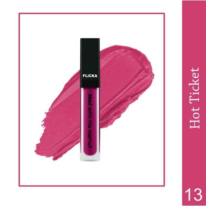 Flicka Mad With The Matte Liquid Lipstick- 13 Hot Ticket (6.5Ml)