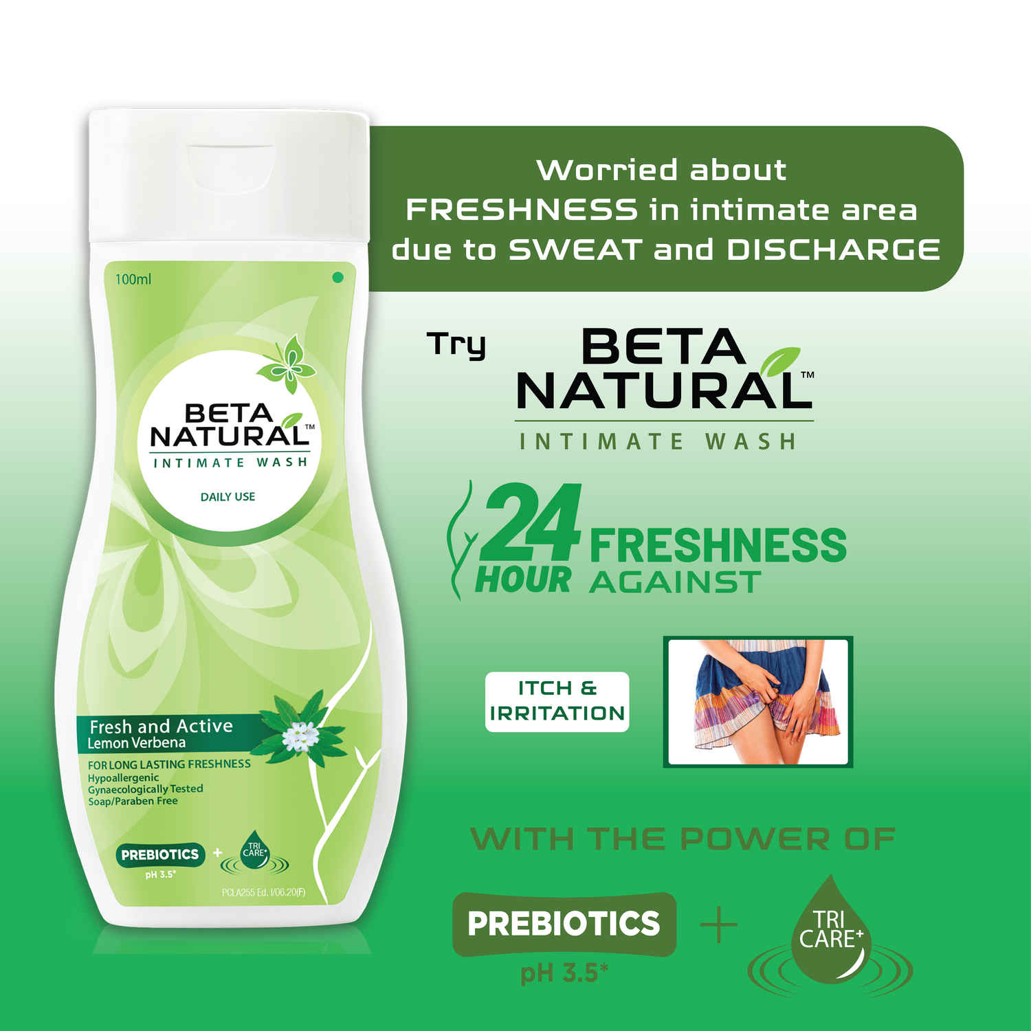 Mederma Beta Natural Intimate Wash - Fresh & Active