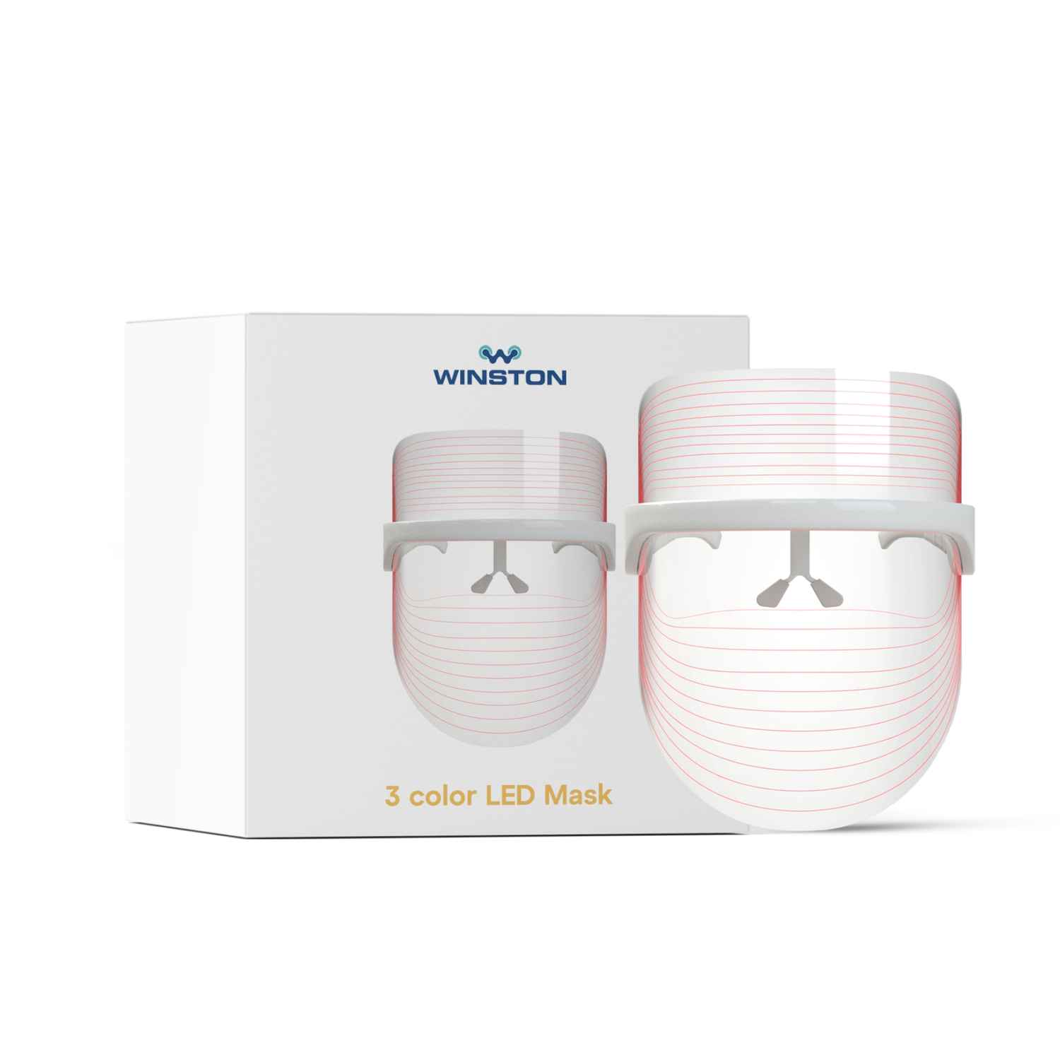 WINSTON Rechargeable Battery Operated 3 Color LED Light Therapy Face ...